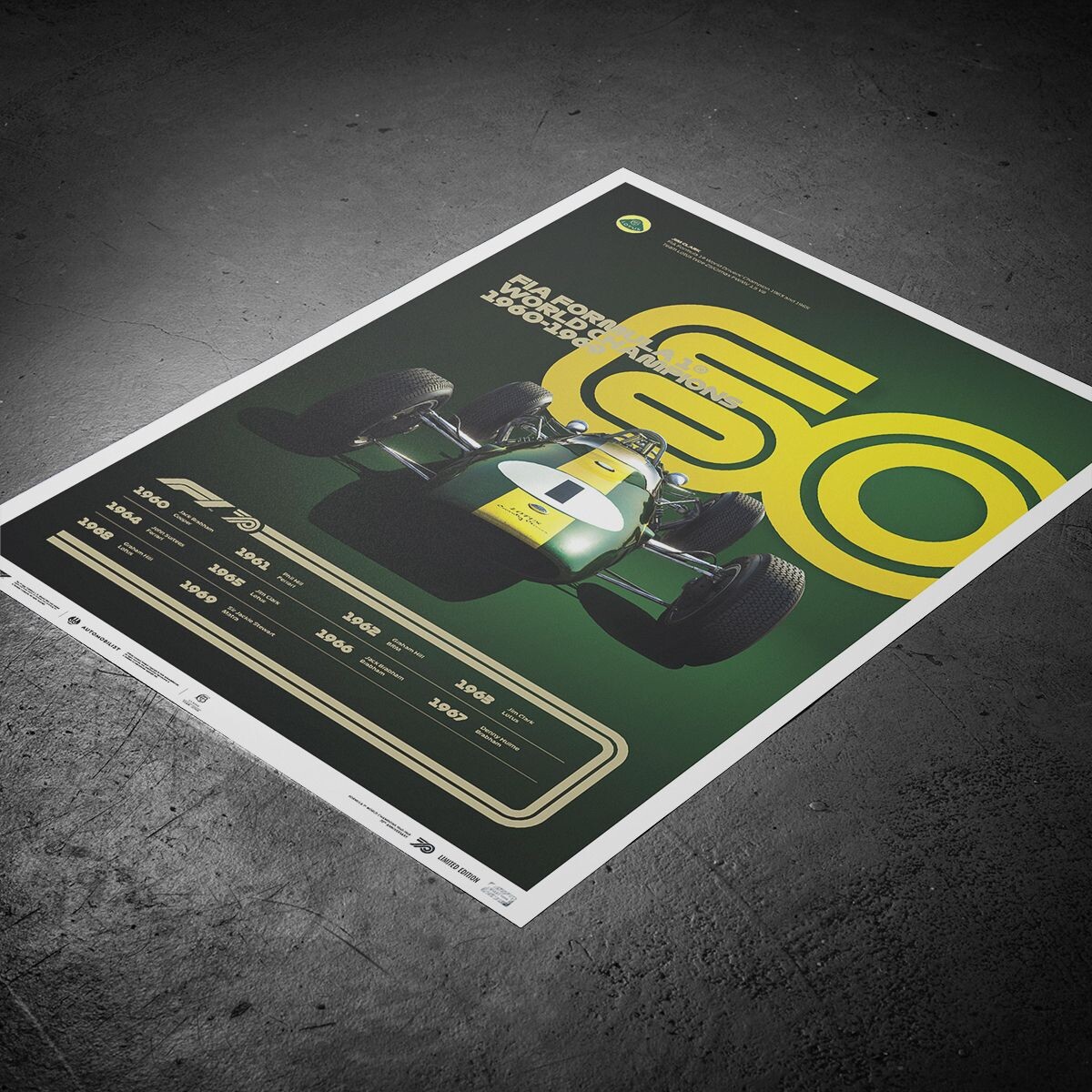 Art Print Formula 1® Decades - 60S Team Lotus, Automobilist | Posters ...