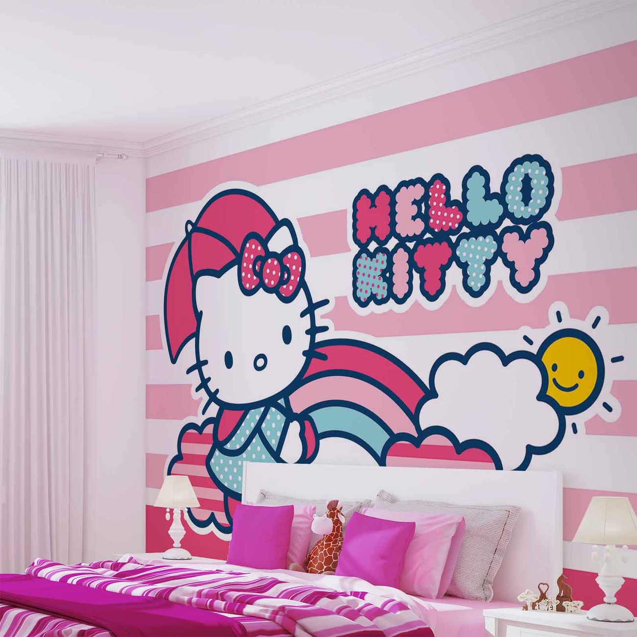 Hello Kitty Wall Paper Mural | Buy at EuroPosters