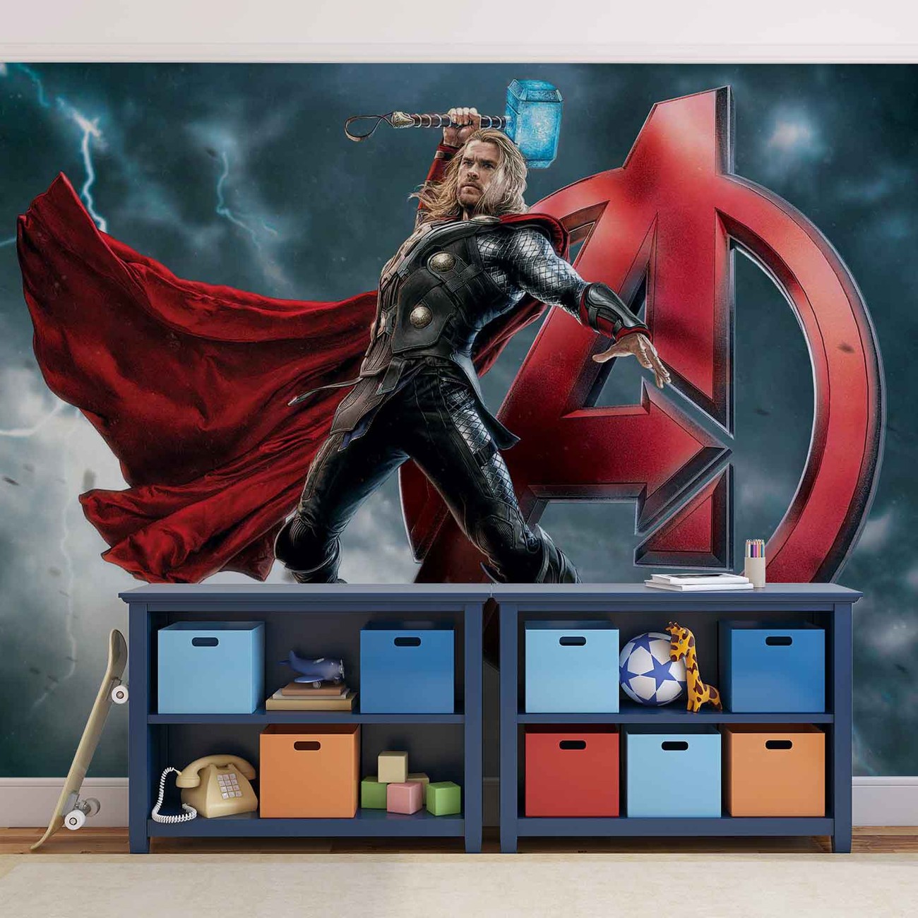 Marvel Avengers Thor Wall Paper Mural | Buy at EuroPosters