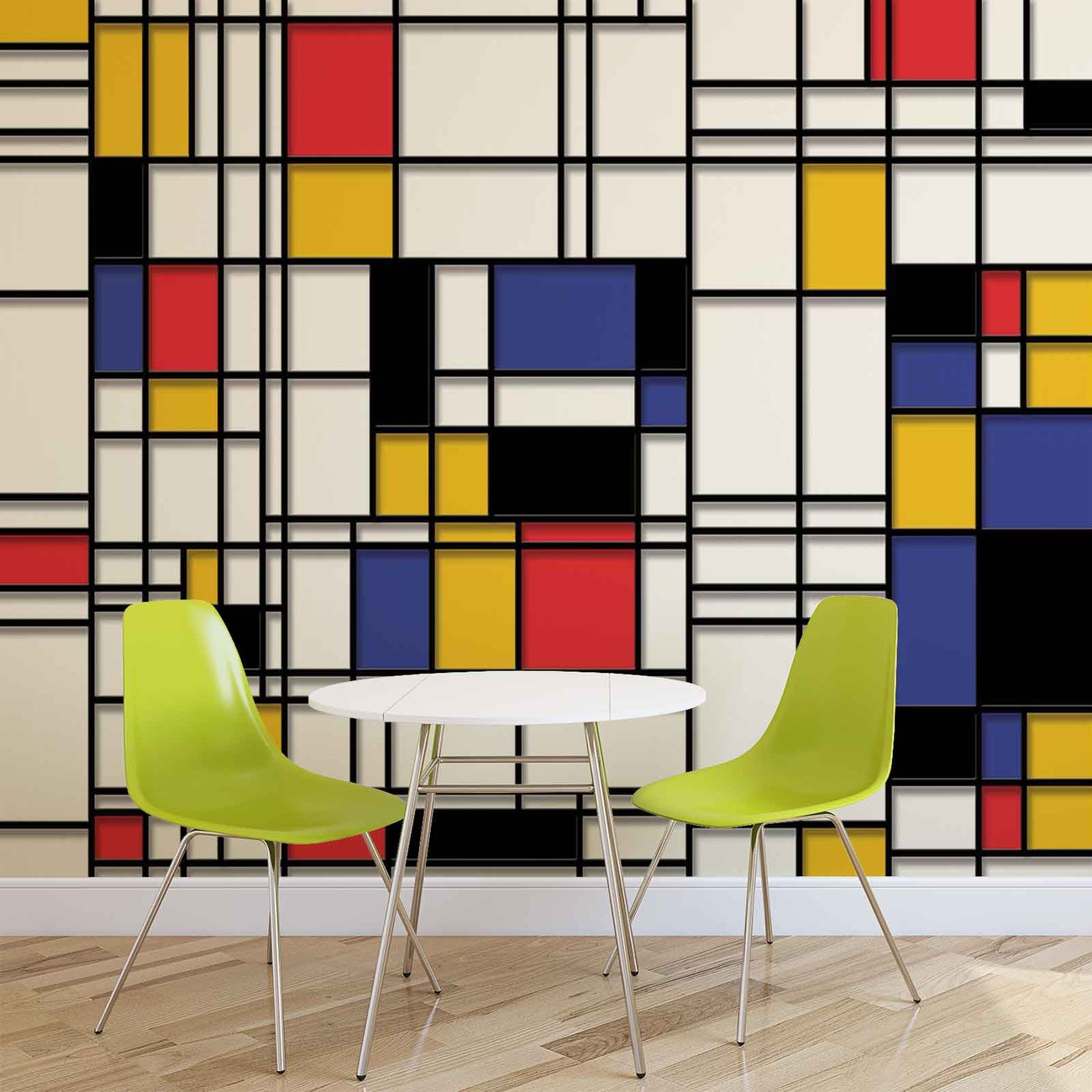 Mondrian Modern Art Wall Paper Mural | Buy at EuroPosters