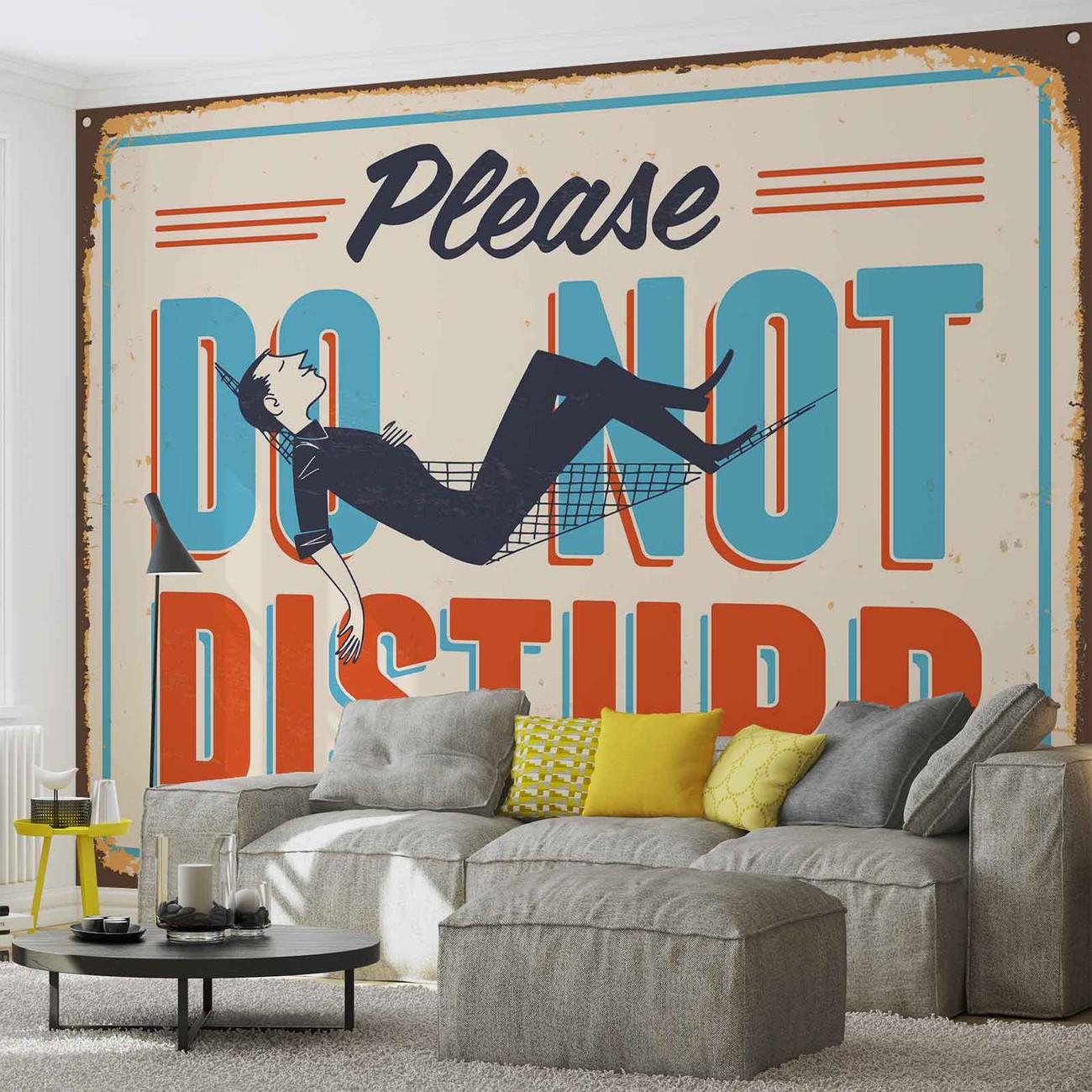 Retro Do Not Disturb Wall Paper Mural | Buy at EuroPosters