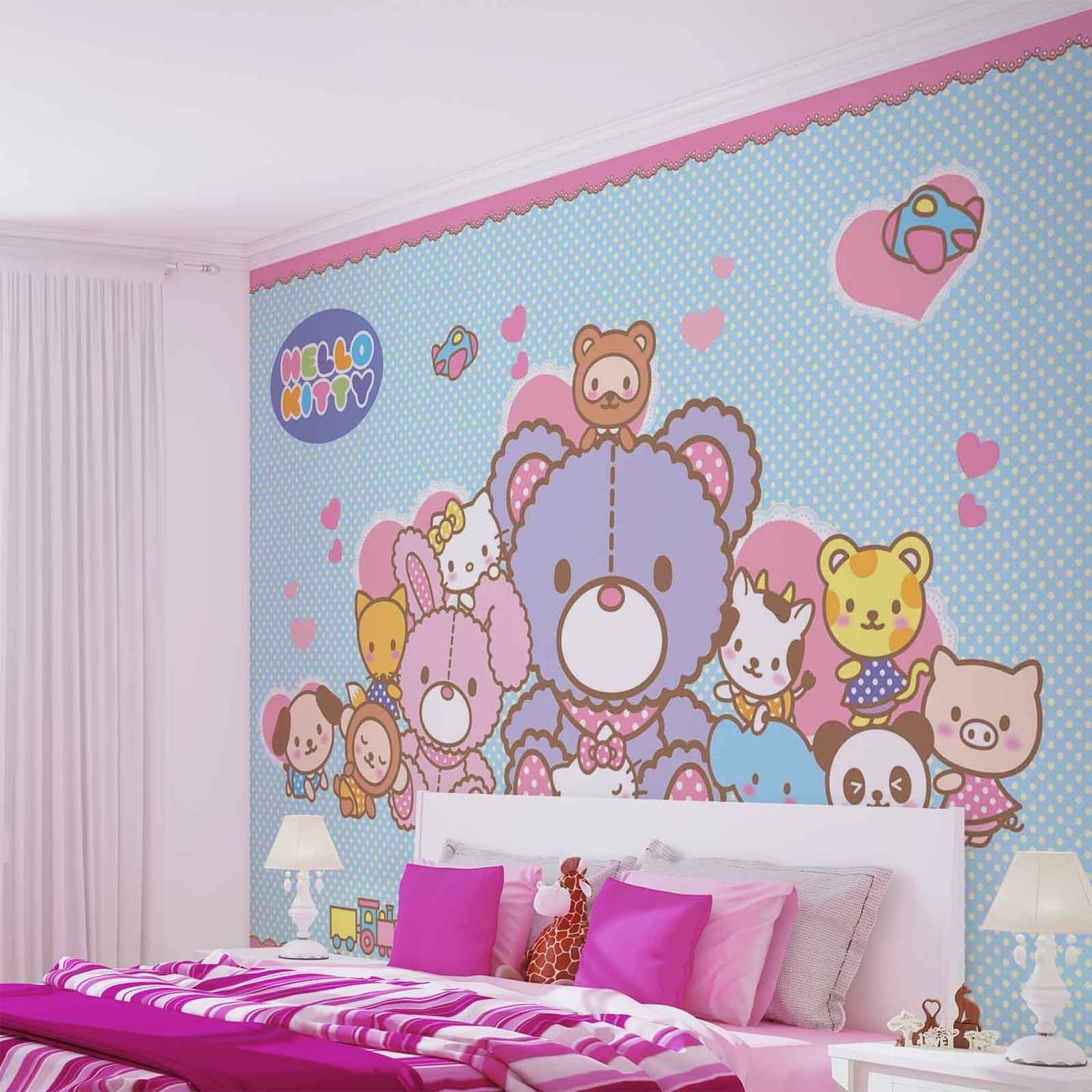Hello Kitty Wall Paper Mural | Buy at EuroPosters