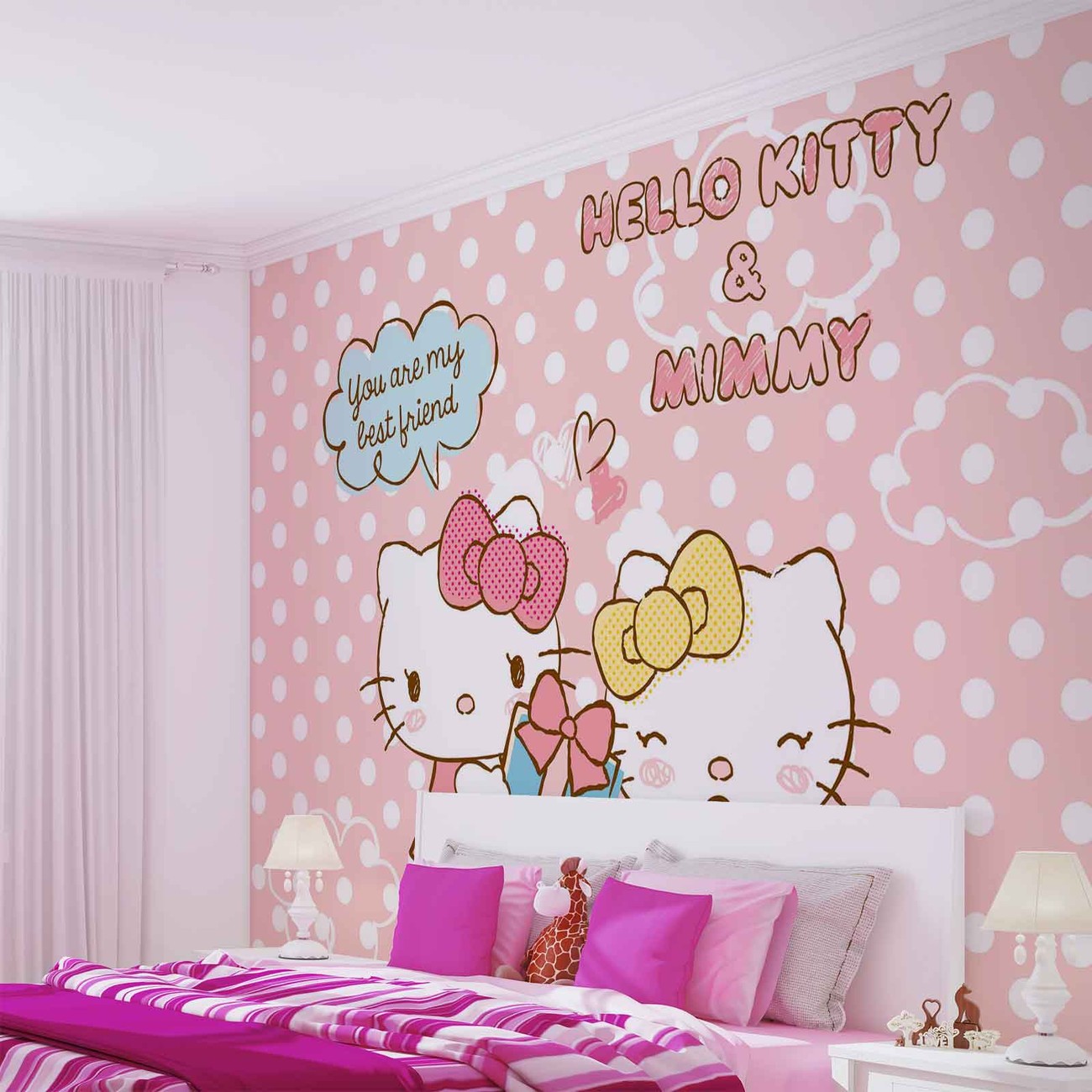 Hello Kitty Wall Paper Mural | Buy at EuroPosters