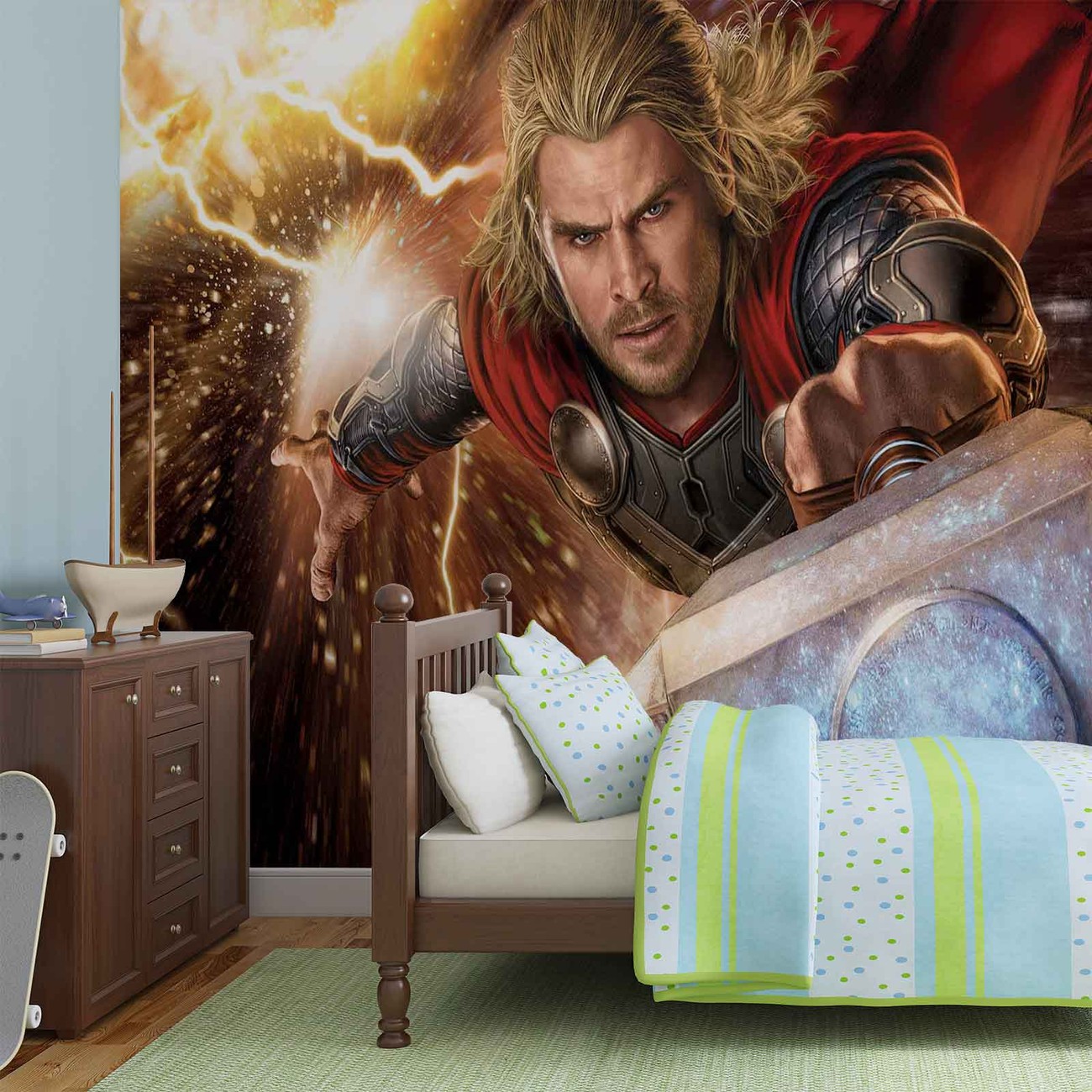 Marvel Avengers Thor Wall Paper Mural | Buy at EuroPosters