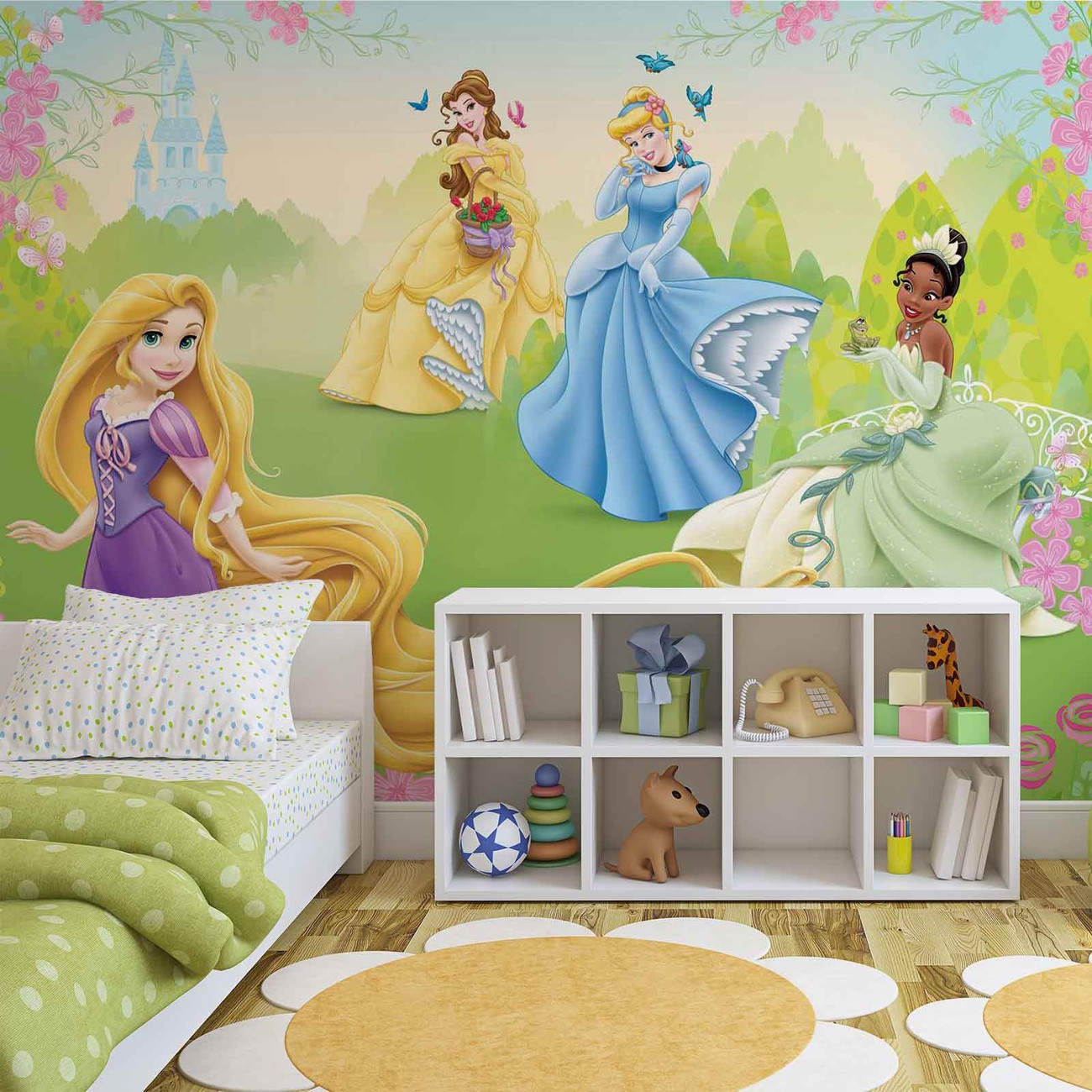 Disney Princesses Rapunzel Tiana Belle Wall Paper Mural | Buy at ...