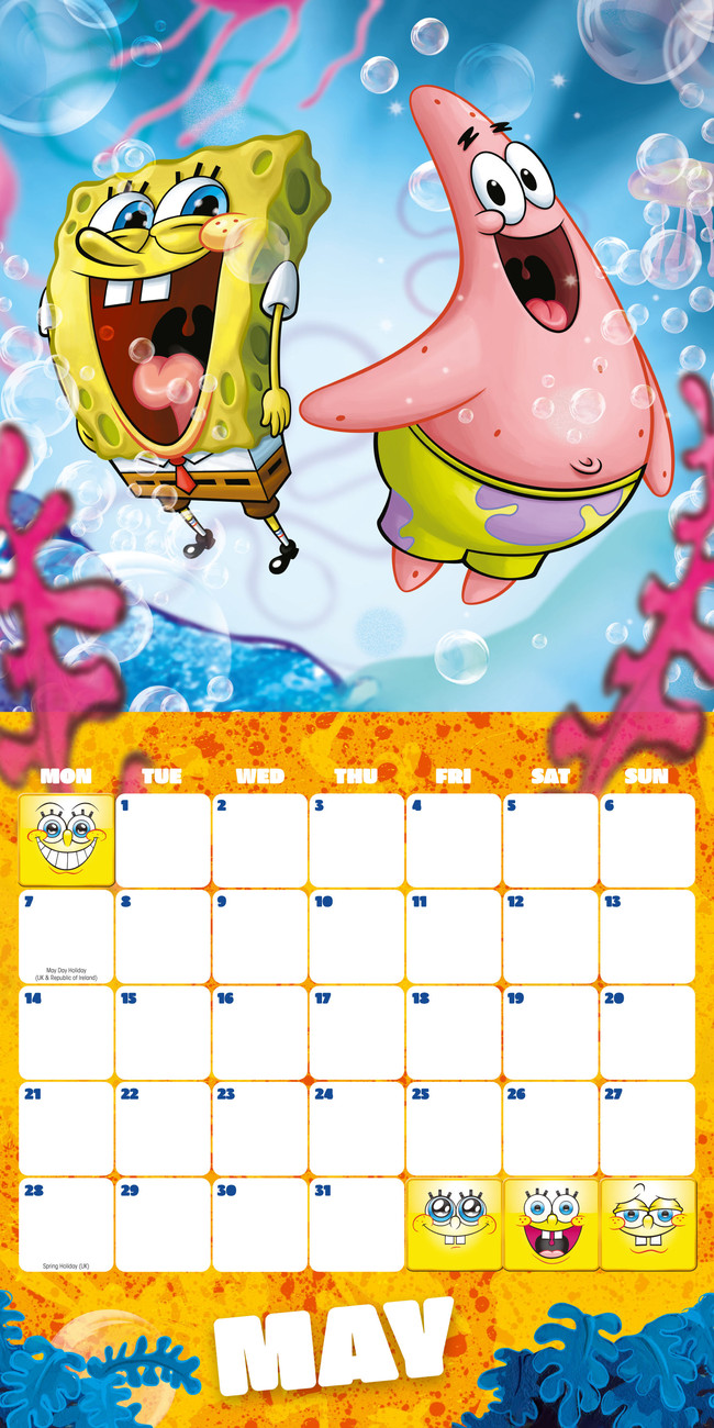 Spongebob Calendar 2018