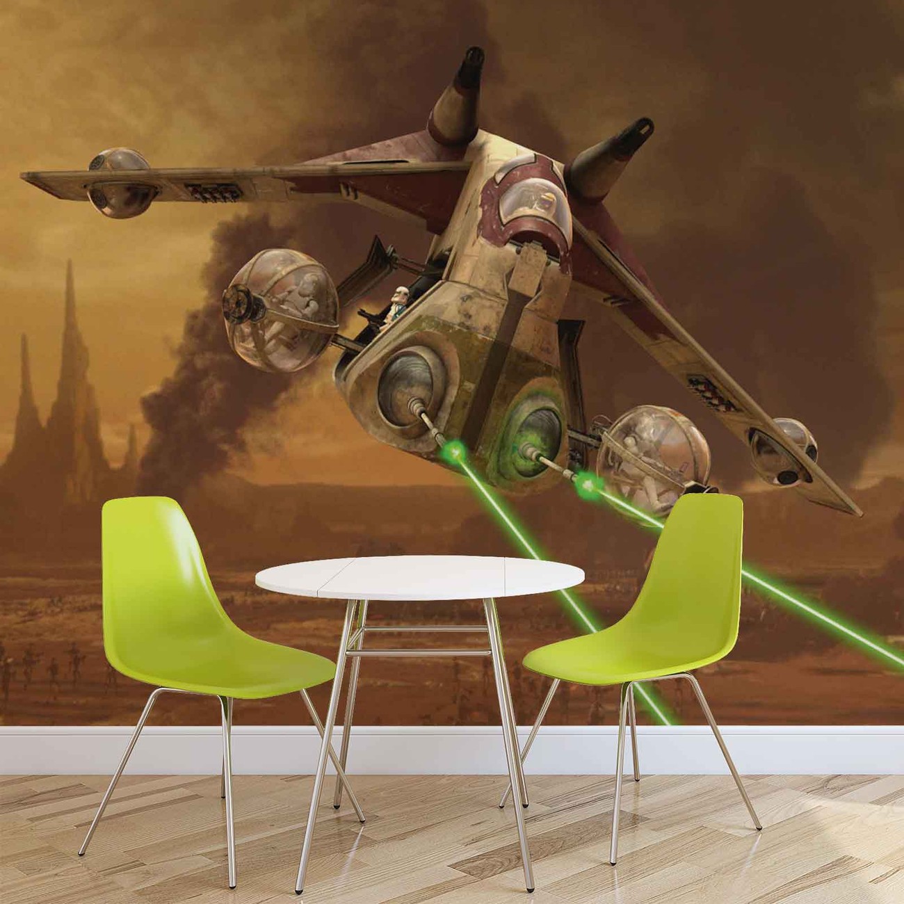 Star Wars Republic Attack Gunship Wall Paper Mural | Buy at EuroPosters