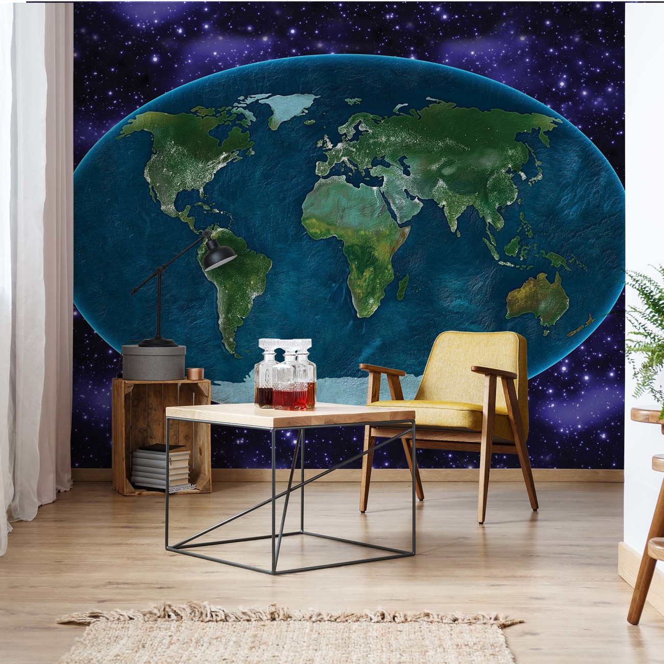 World Map Atlas Wall Paper Mural | Buy at EuroPosters