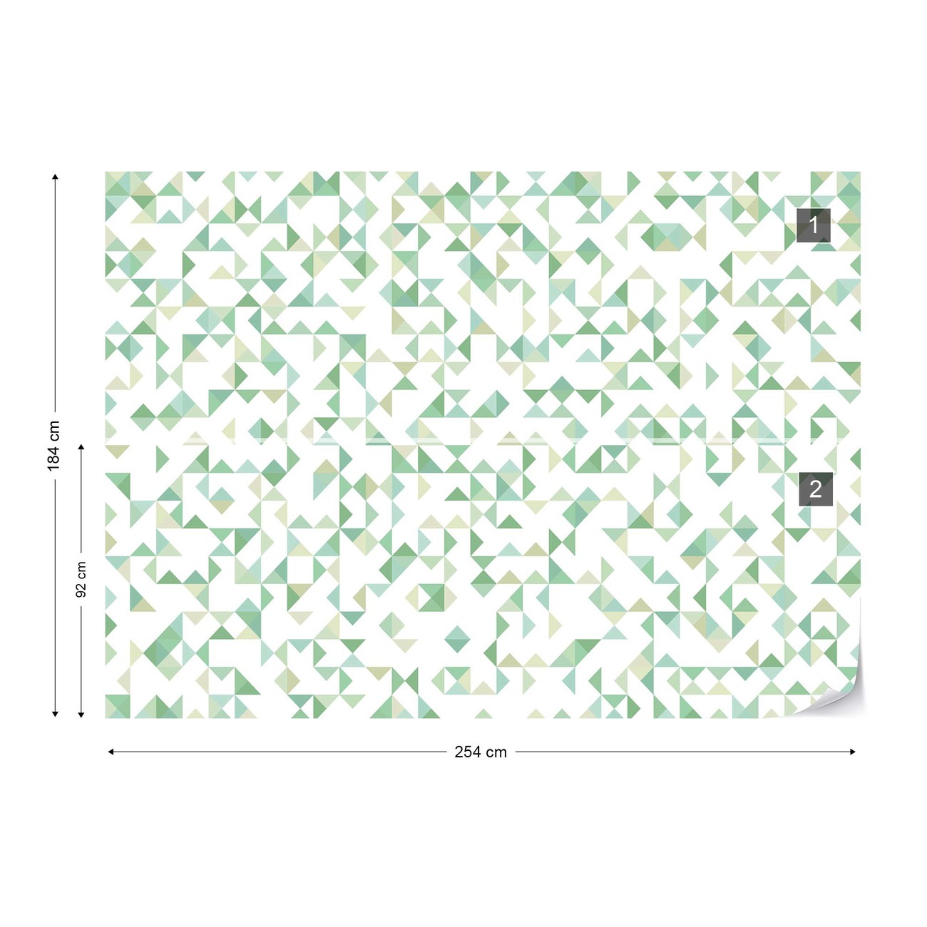 Modern Geometric Pattern Green Wall Paper Mural | Buy at EuroPosters