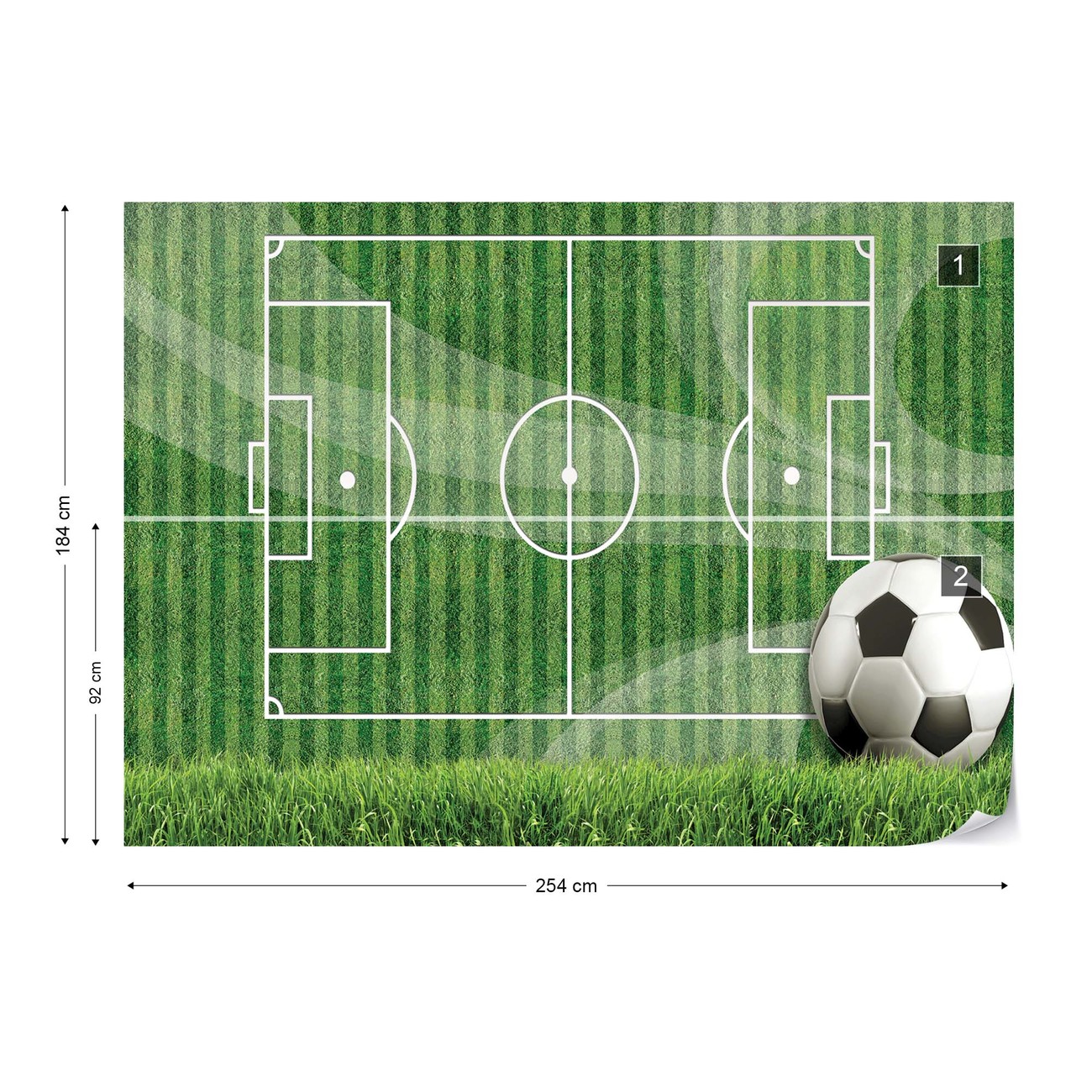 Football Pitch Wall Paper Mural | Buy at EuroPosters