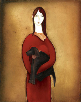 Art Print A Lady and Mimi, Skierska, Eva | Posters, Wall Art | Europosters