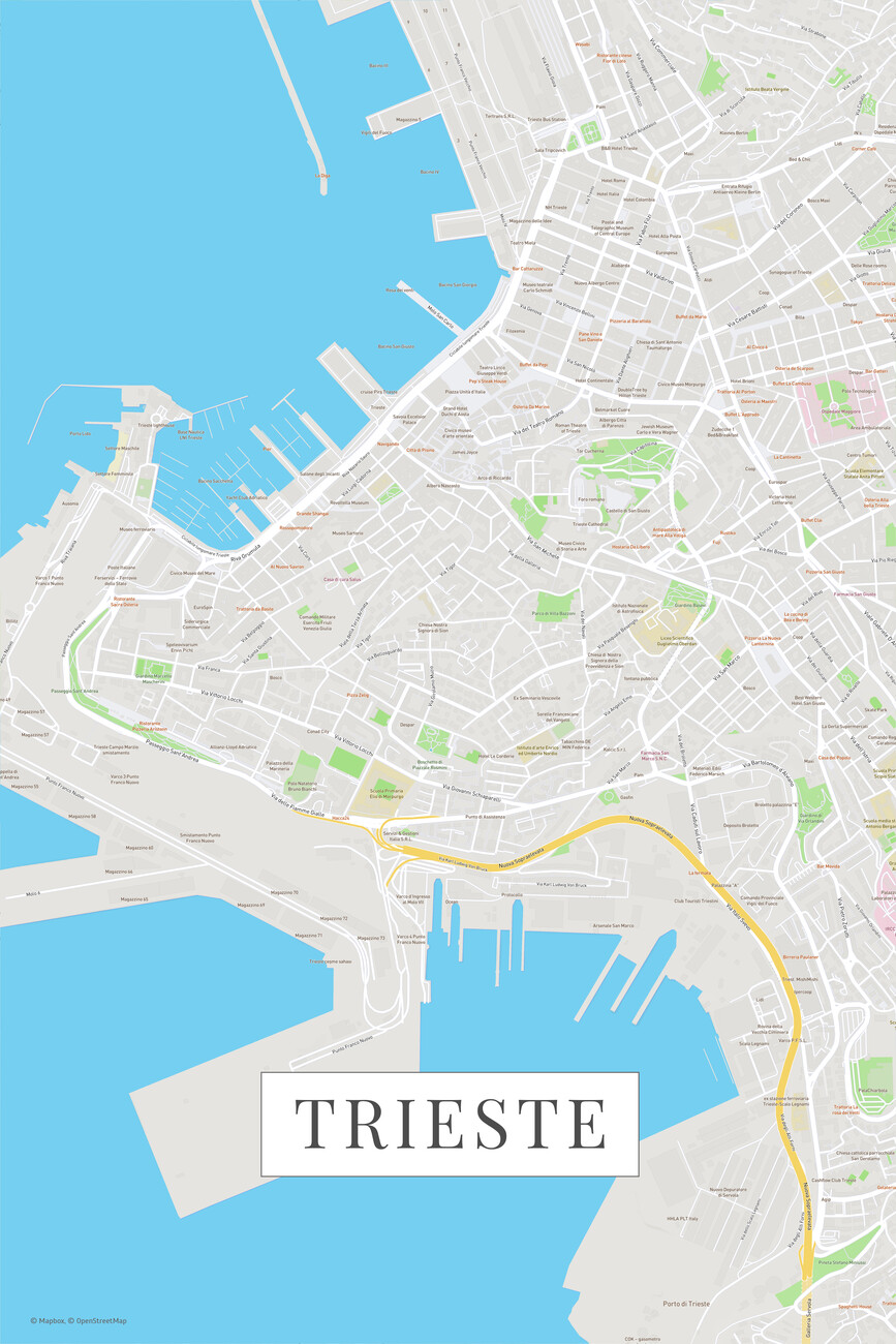 Mapa De Bagolandia Trieste Italia Mappa Supermercati Di Trieste