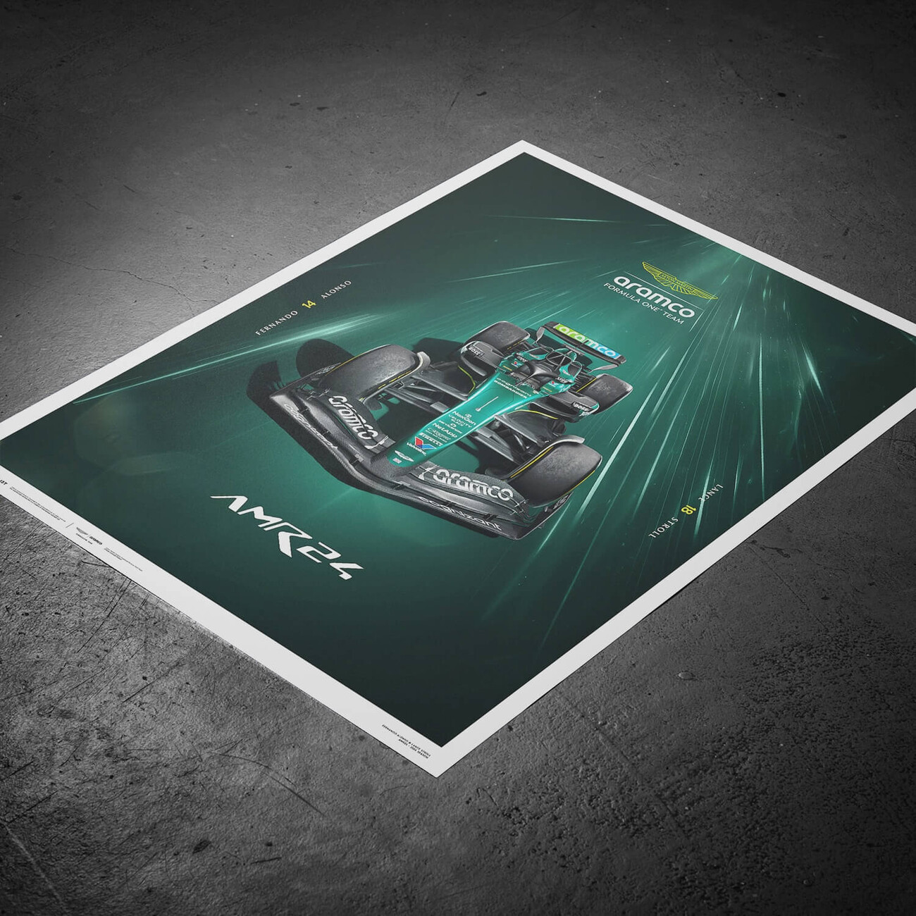 Art Print Aston Martin Aramco Formula One® Team - AMR24 - Hyper-Focus ...