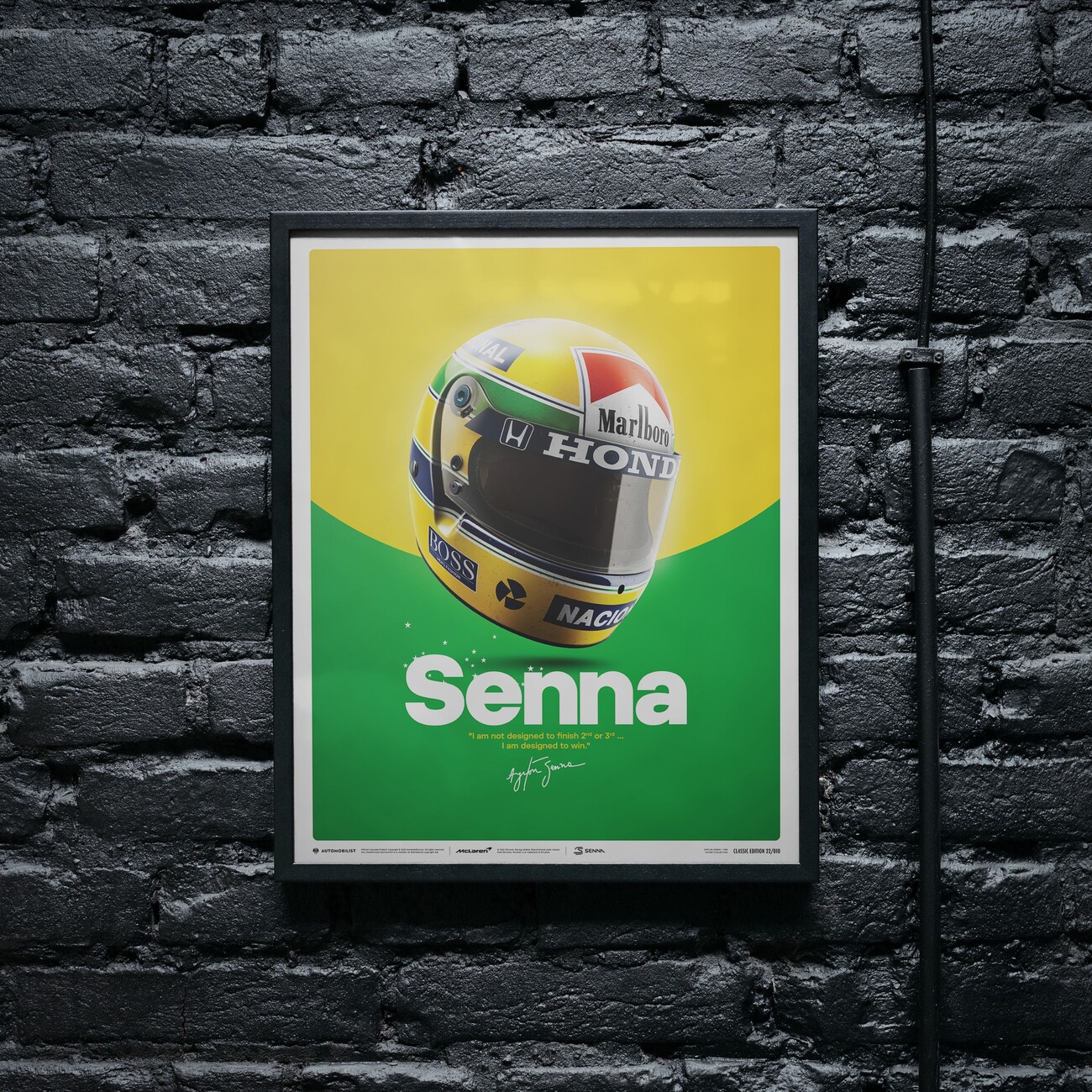 Art Print Ayrton Senna - Helmet - San Marino GP - 1988 | Posters, Wall ...