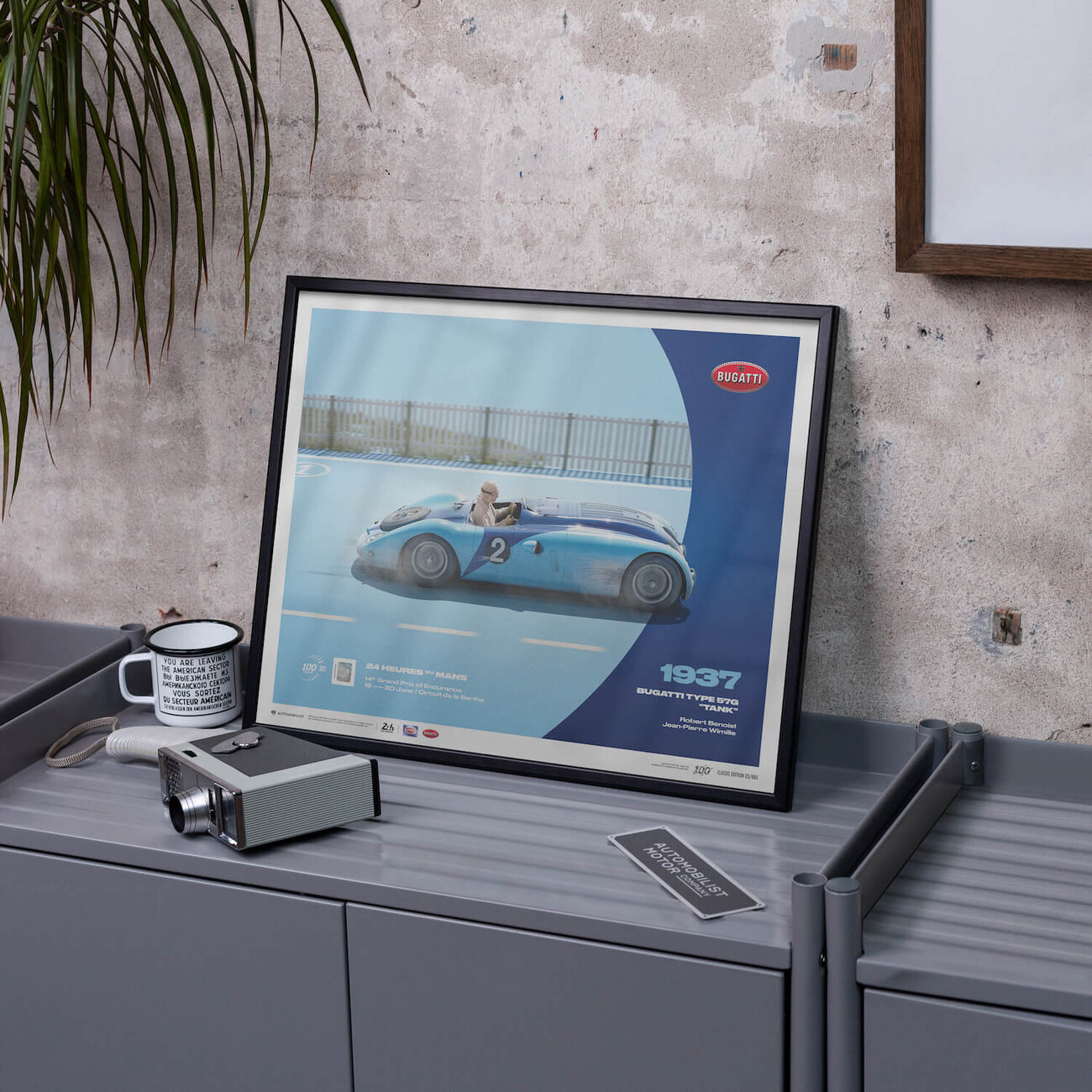 Art Print Bugatti Type 57G "Tank" - 24h Le Mans - 100th Anniversary ...