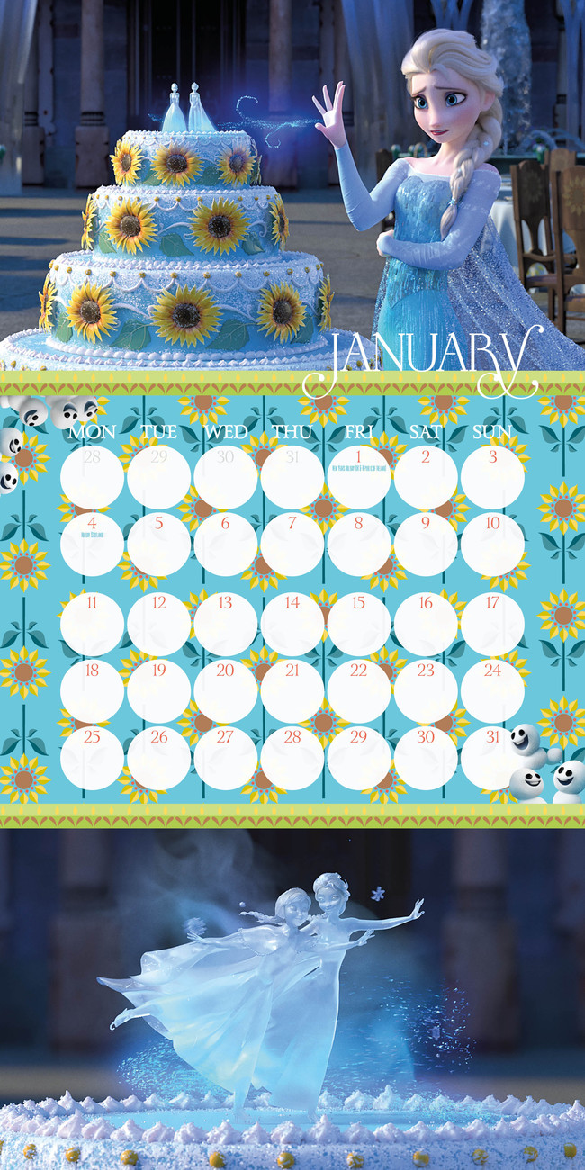 Calendário 2019 Frozen em Europosters.pt