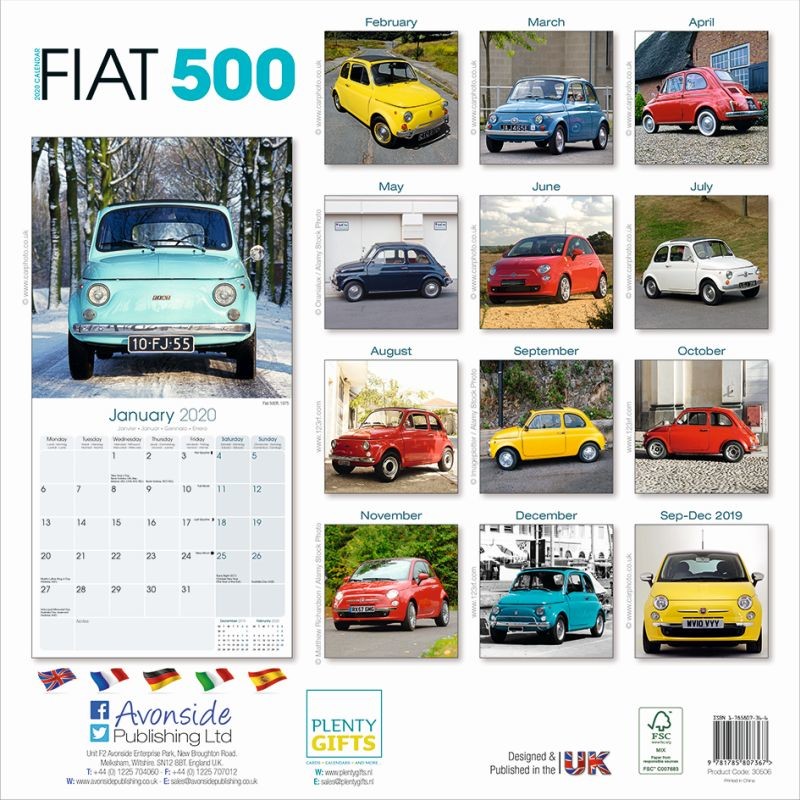 Fiat 500 - Calendários de parede 2024 | Compre em Europosters