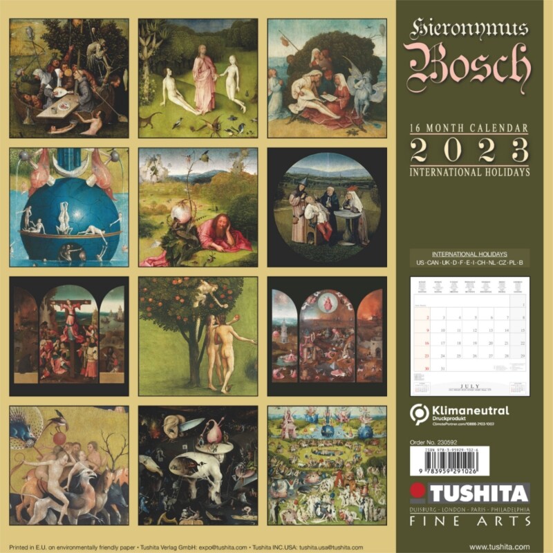 Hieronymus Bosch - Calendários de parede 2023 | Compre em Europosters