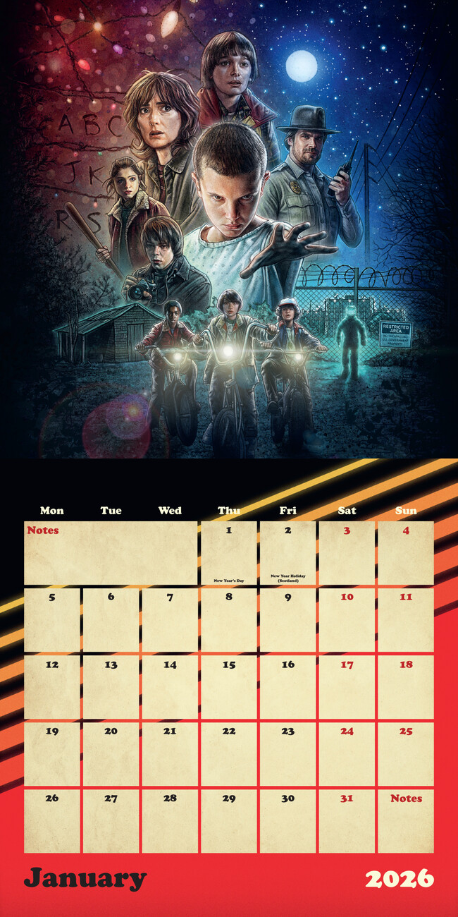 Stranger Things - Calendários de parede 2026 | Compre em Europosters