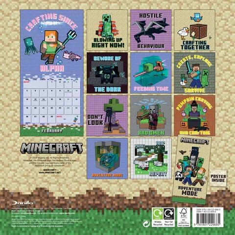 Minecraft - Wall Calendars 2024 | Buy at Europosters