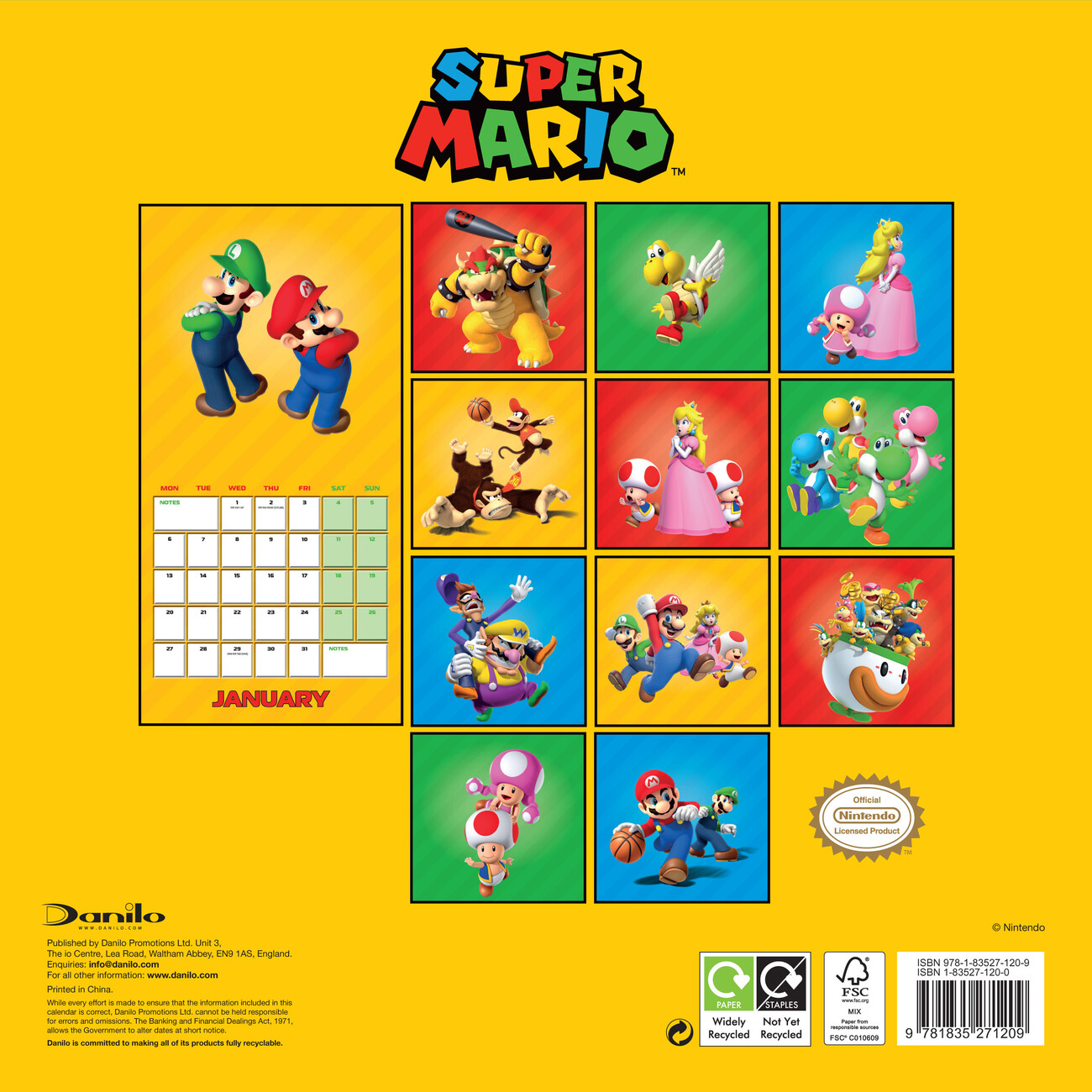 Super Mario - Wall Calendars 2025 | Buy at Europosters