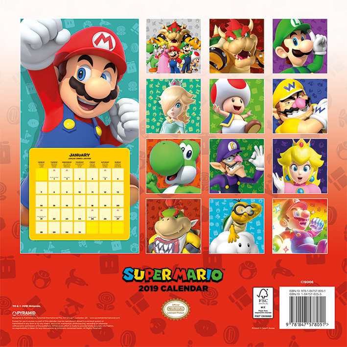 Super Mario - Wall Calendars 2019 | Buy at Europosters