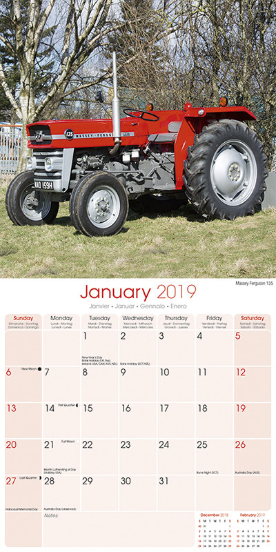 Tractors - Wall Calendars 2019 | Buy at Europosters