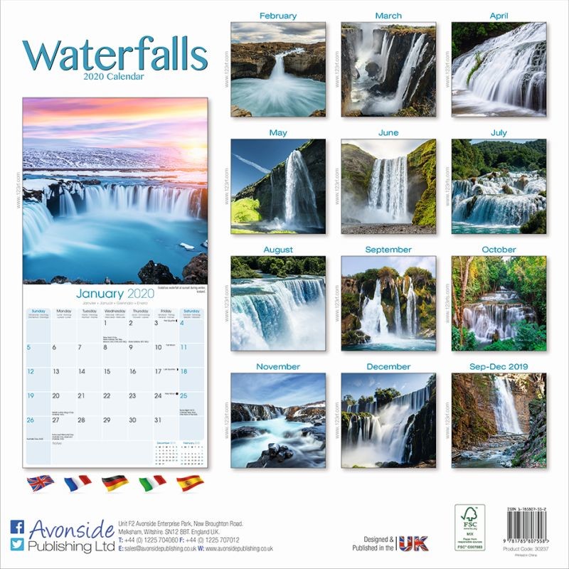 Waterfalls - Wall Calendars 2024 | Buy at Europosters