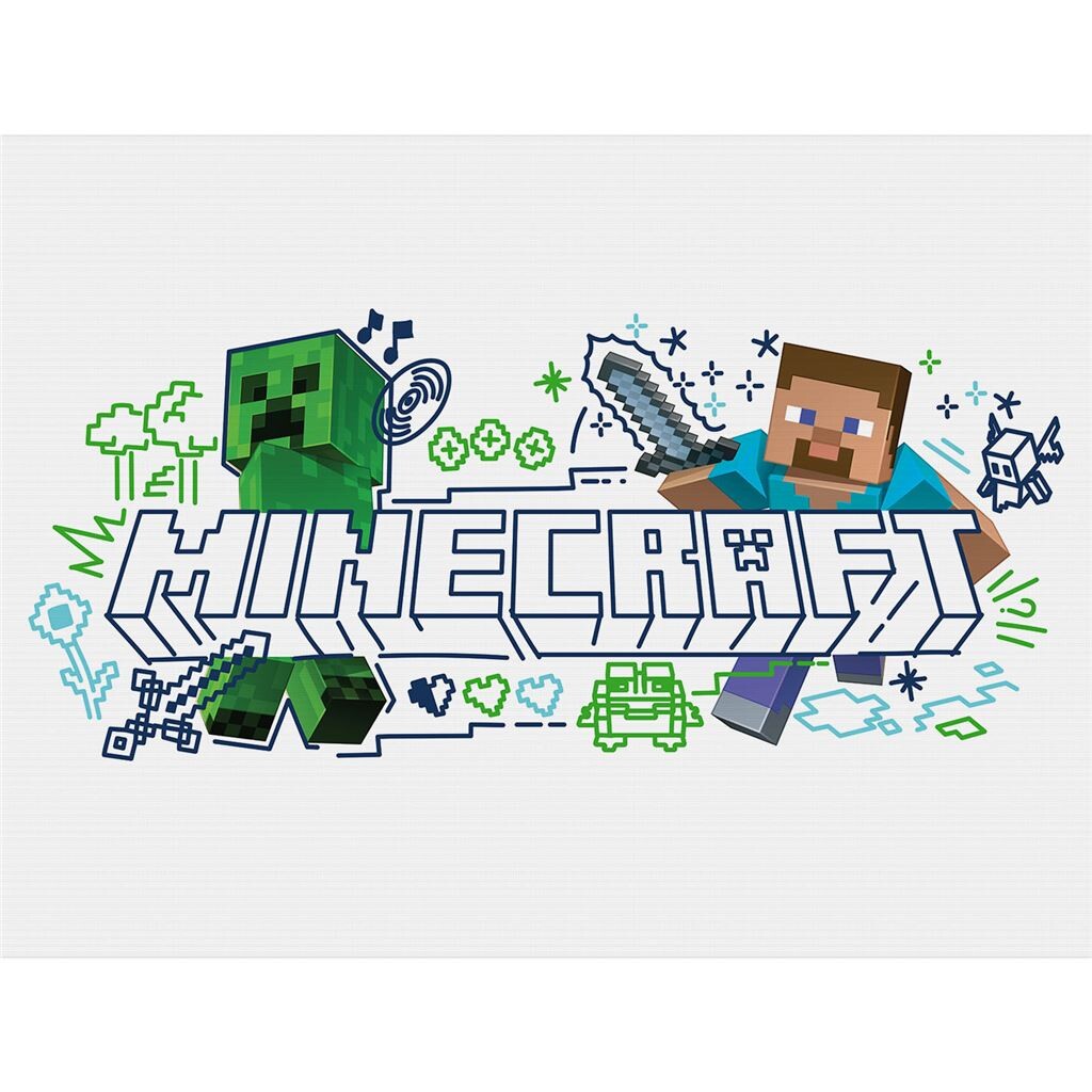 Canvas Wall Art Minecraft - Creeper & Steve | Canvas Prints | Europosters