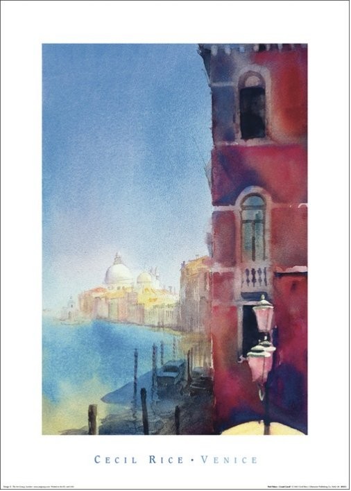Cecil Rice - Red Palace, Grand Canal Art Print | Buy at Europosters