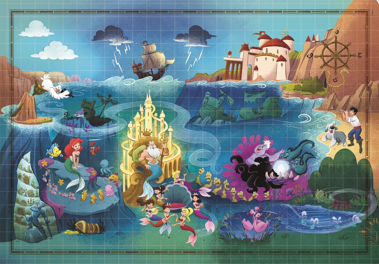Jigsaw puzzle Disney Maps - Little Mermaid | Tips for original gifts ...