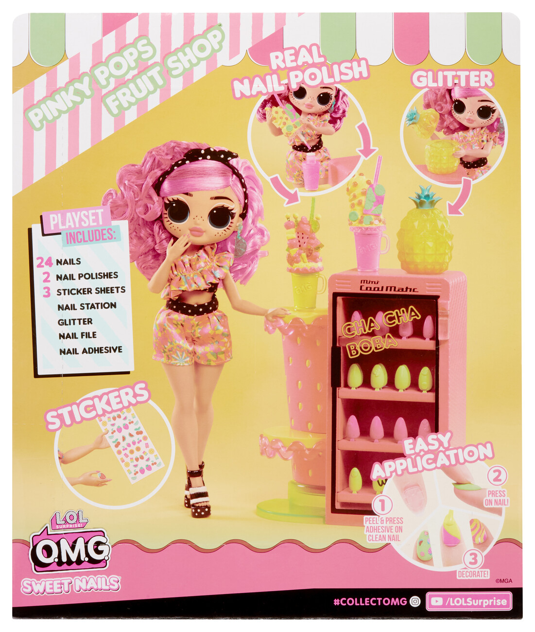 Doll L.O.L. Surprise - OMG Nail Studio with Doll - Pinky Pops Fruit ...