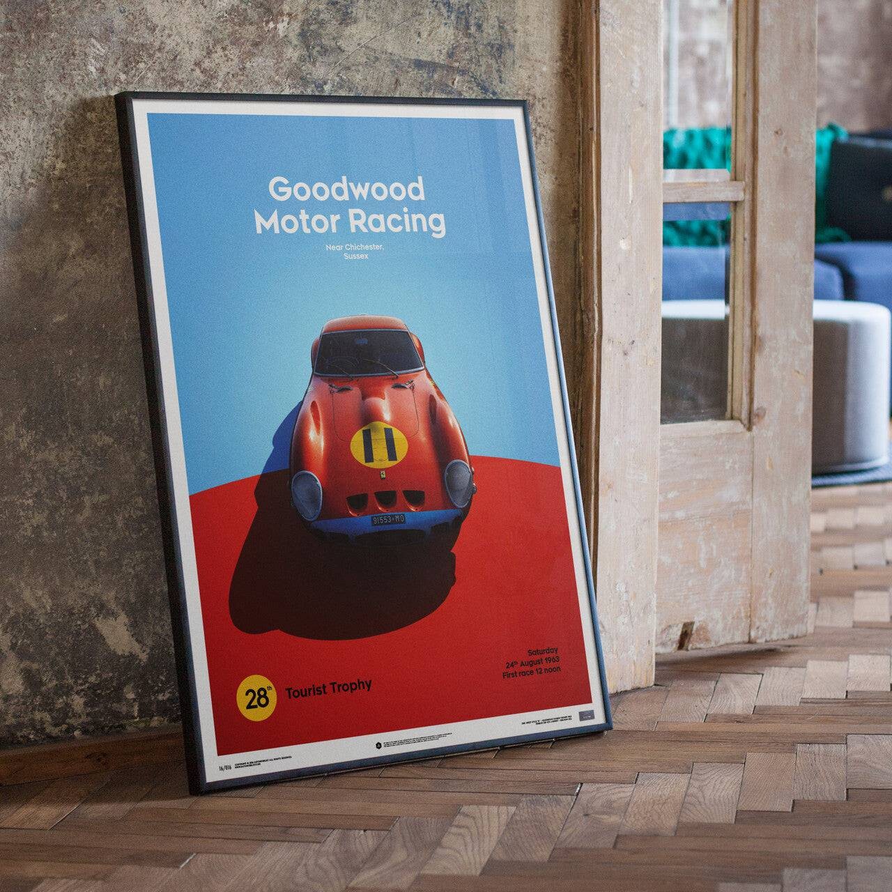 Art Print Ferrari 250 GTO - Red - Goodwood TT - 1963 - Limited Poster ...