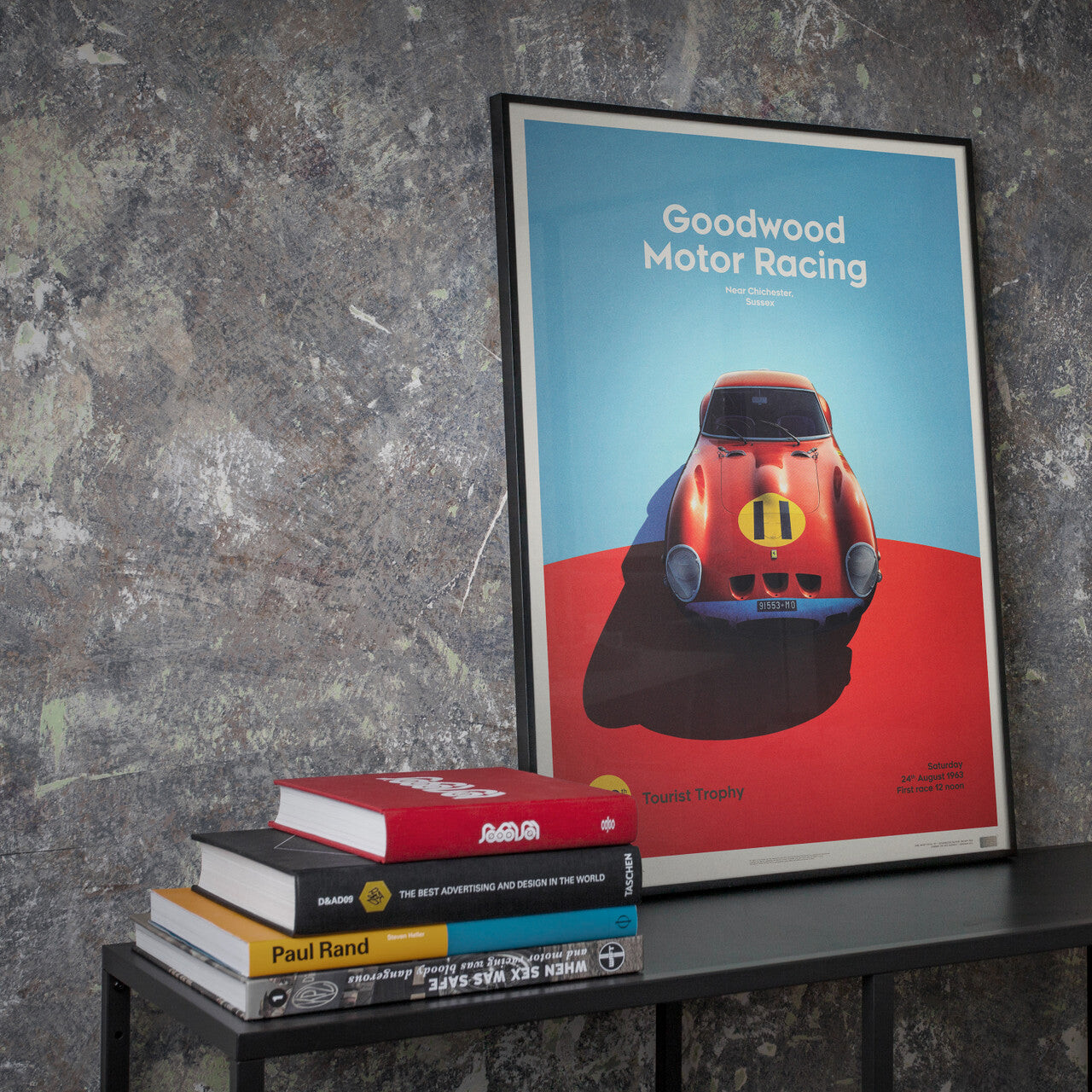 Art Print Ferrari 250 GTO - Red - Goodwood TT - 1963 - Limited Poster ...