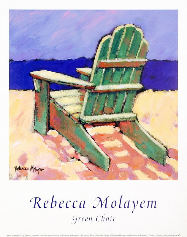 Art Print Green Chair, Rebecca Molayem | Posters, Wall Art | Europosters