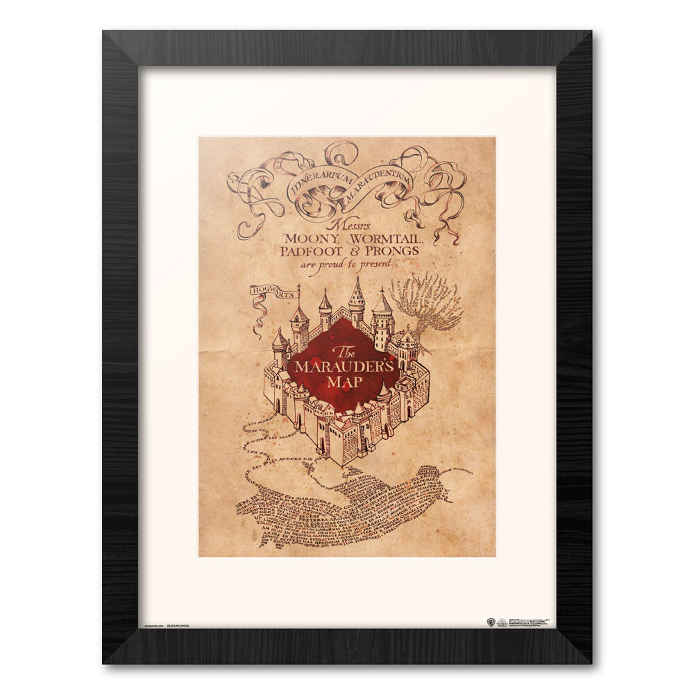 Harry Potter - Marauder‘s Map Framed poster | Buy at Europosters