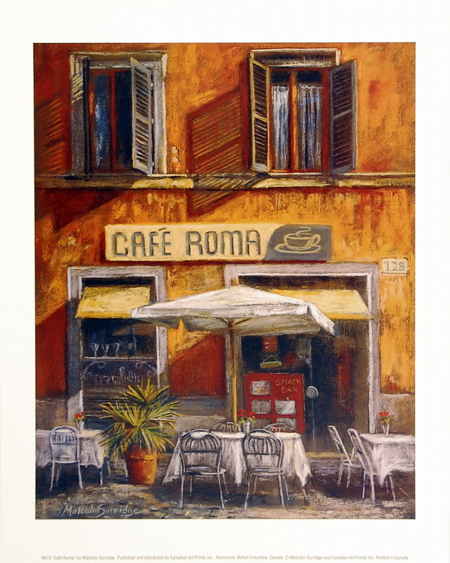 Art Print Café Roma, Malcolm Surridge | Posters, Wall Art | Europosters