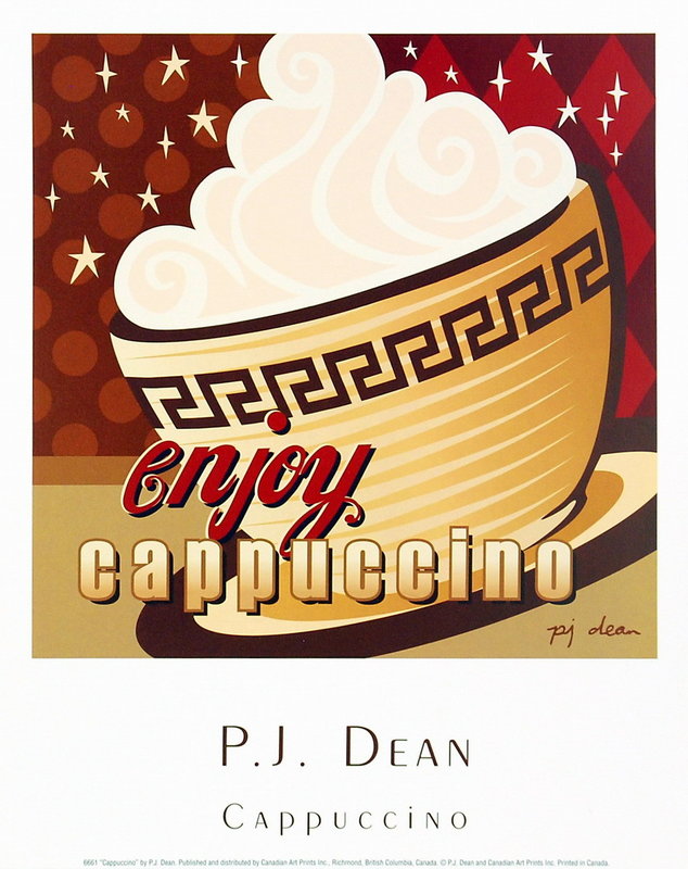 Art Print Cappuccino, PJ Dean | Posters, Wall Art | Europosters