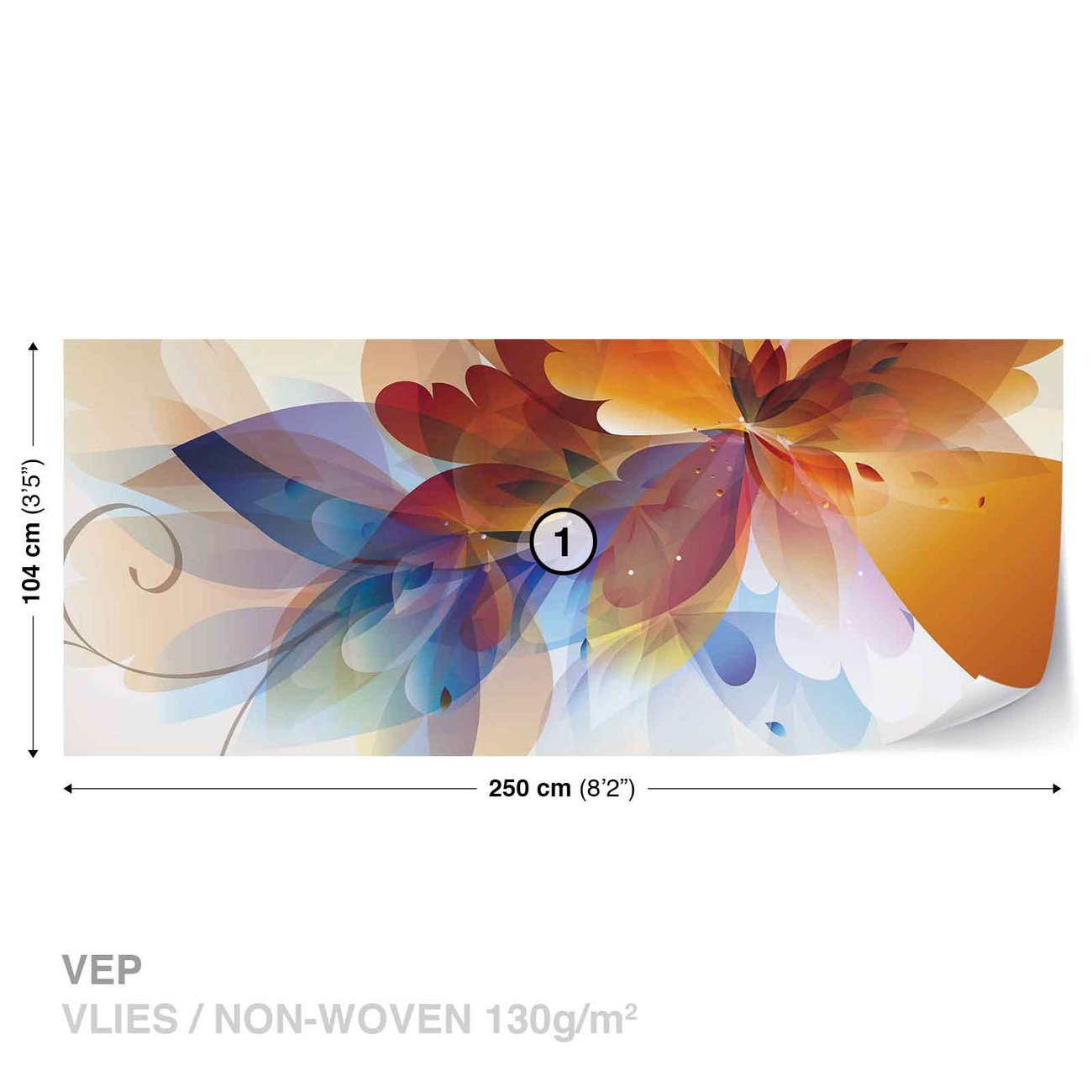 Abstract flower Wall Mural | Buy online at Europosters