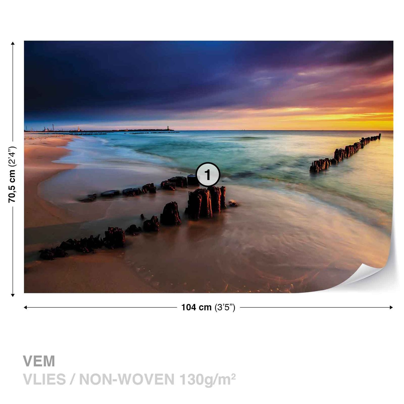 Beach Scene Wall Mural | Buy online at Europosters