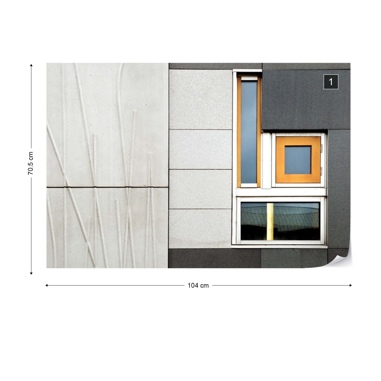 Facade Geometry Wall Mural | Buy online at Europosters