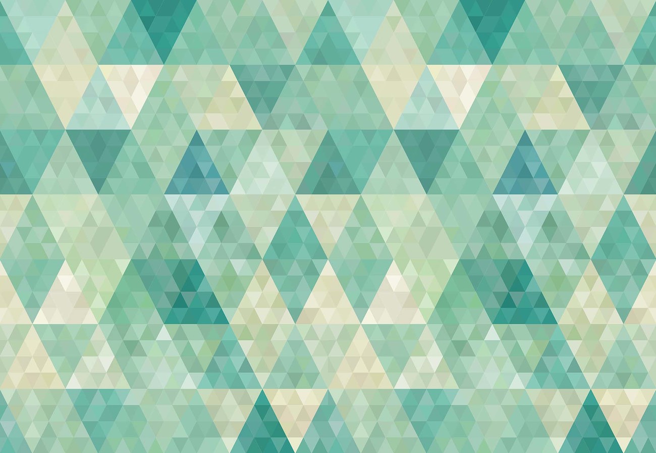 Green Modern Geometric Pattern Wall Mural | Buy online at Europosters