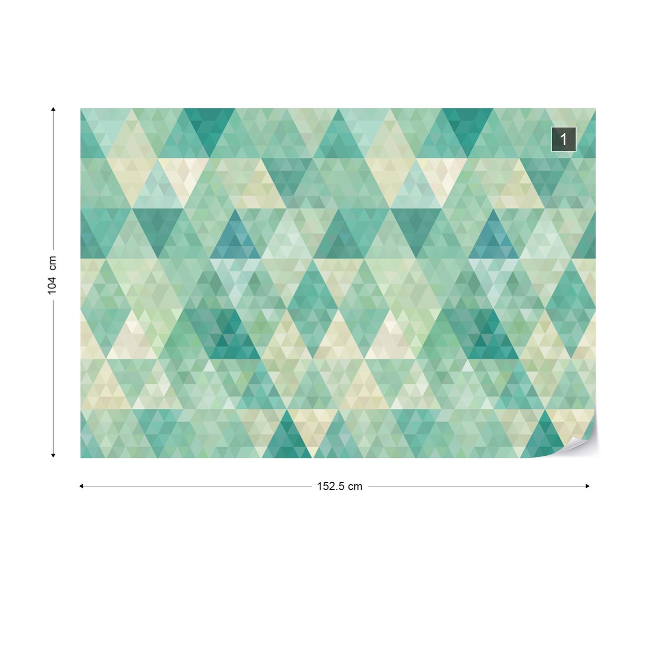 Green Modern Geometric Pattern Wall Mural | Buy online at Europosters
