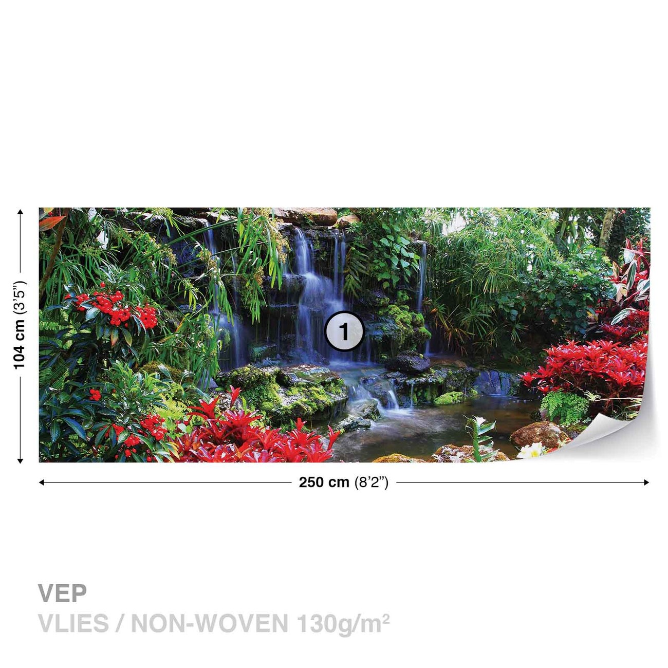 Waterfall Forest Nature Wall Mural | Buy online at Europosters