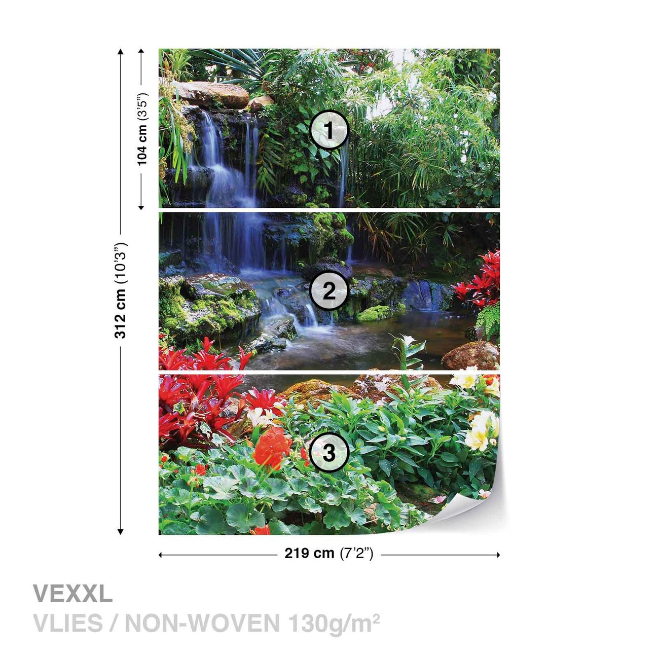 Waterfall Forest Nature Wall Mural | Buy online at Europosters