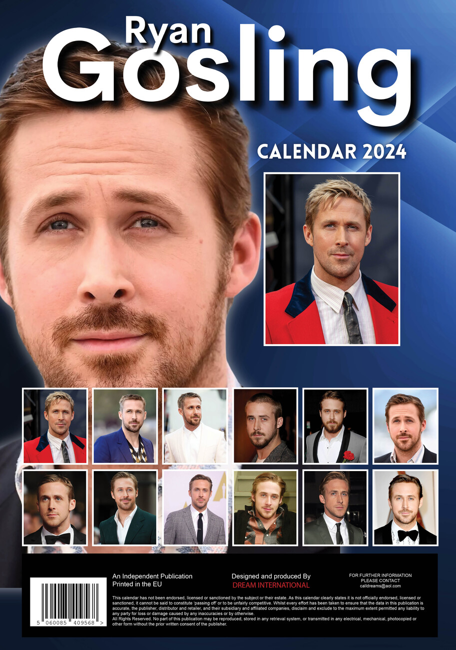 Ryan Gosling - Seinäkalenterit 2024 | Osta Europosters