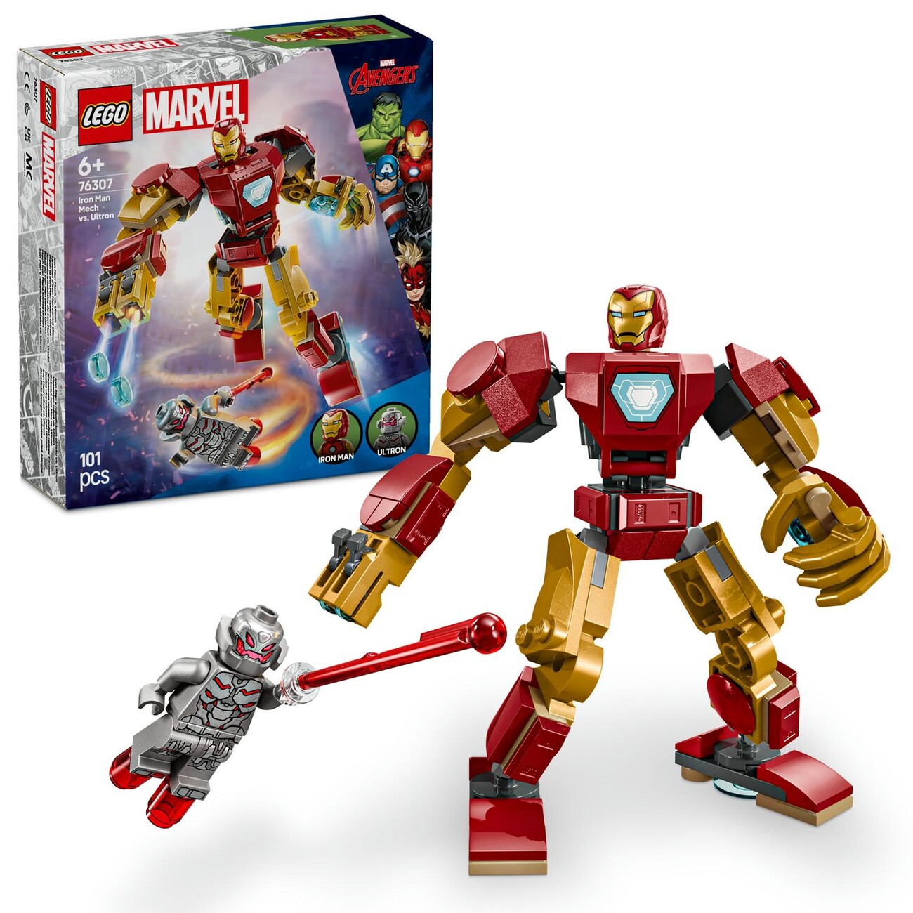 LEGO Lego - Marvel - Iron Man in robot suit vs. Ultron 76307 | Posters ...