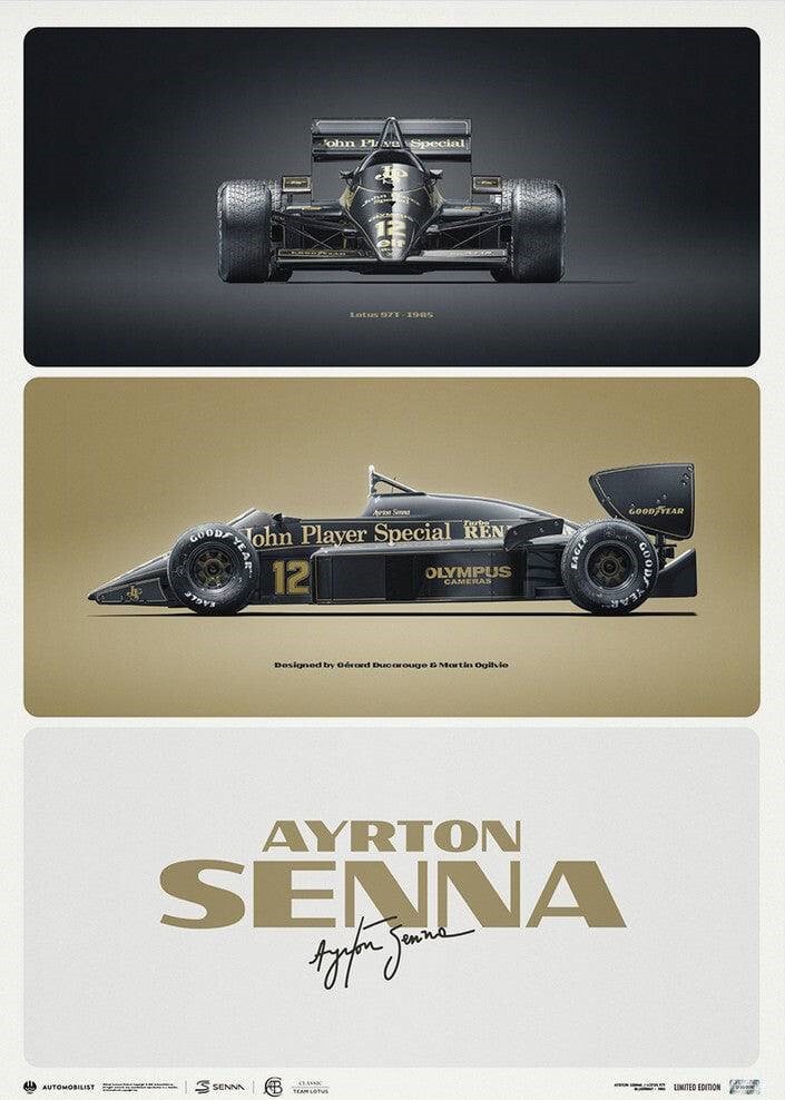 Art Print Lotus 97T - Ayrton Senna - The First Win - Estoril, 1985 ...