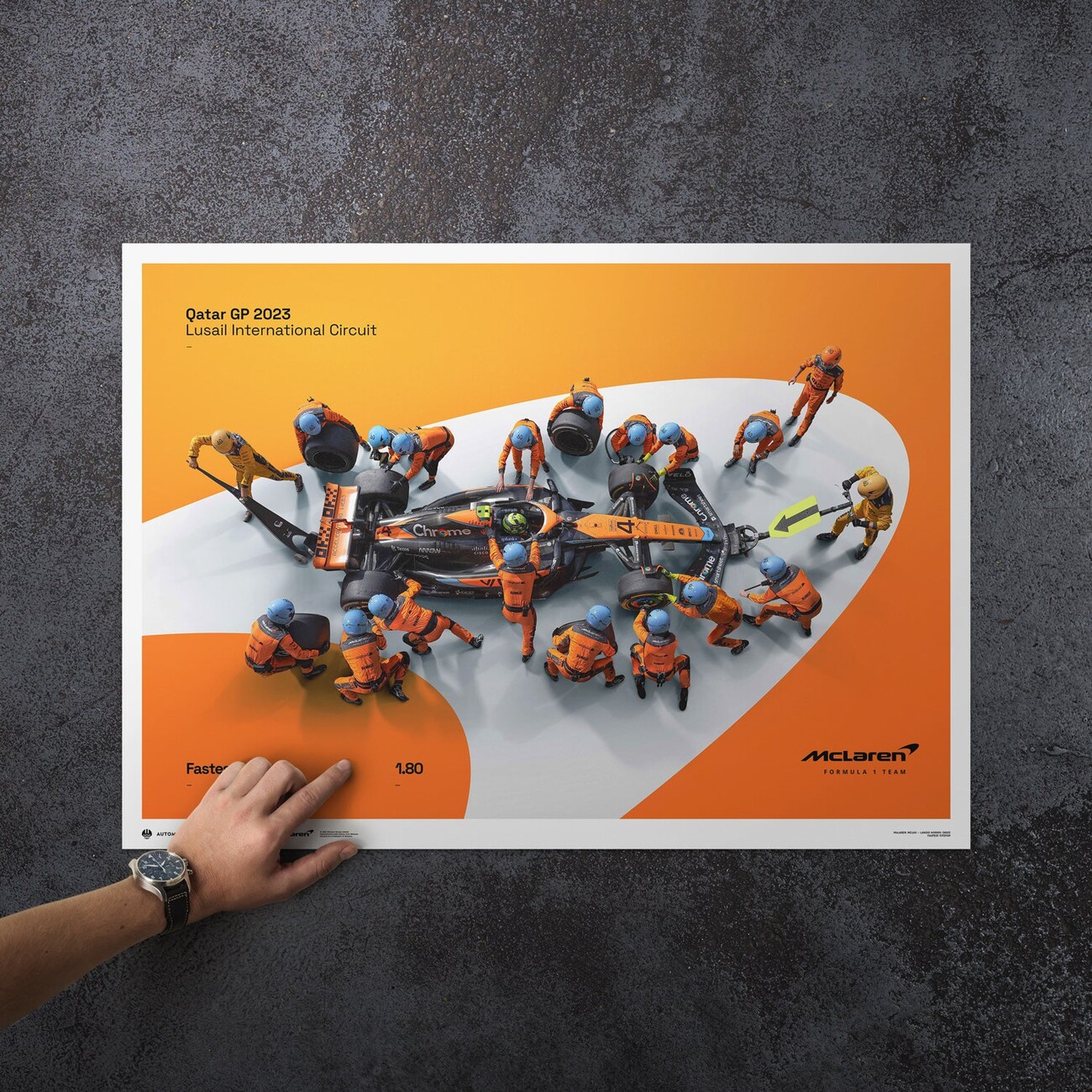 Art Print McLaren Formula 1 Team - 1.80 - World Record Fastest Pit Stop ...