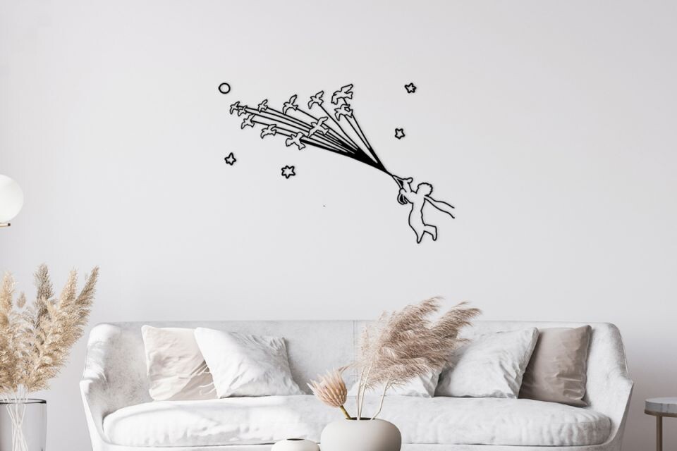 Decoração de parede em madeira The Little Prince - Flying Prince ...